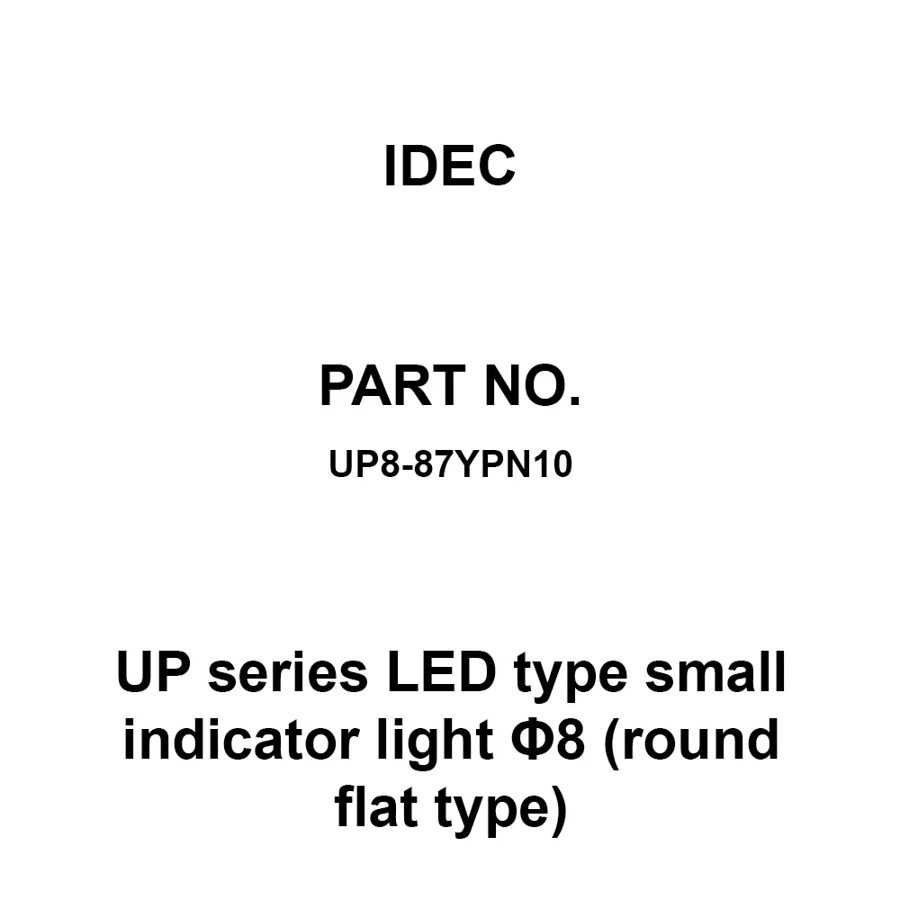 Buy IDEC UP Series LED Type Small Indicator Light Φ8 (Round Flat Type ...