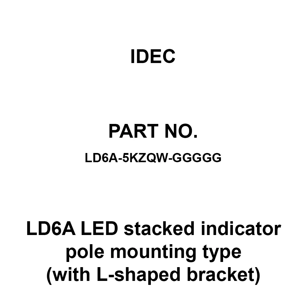 Buy IDEC LD6A LED Stacked Indicator Pole Mounting Type (with L-Shaped ...