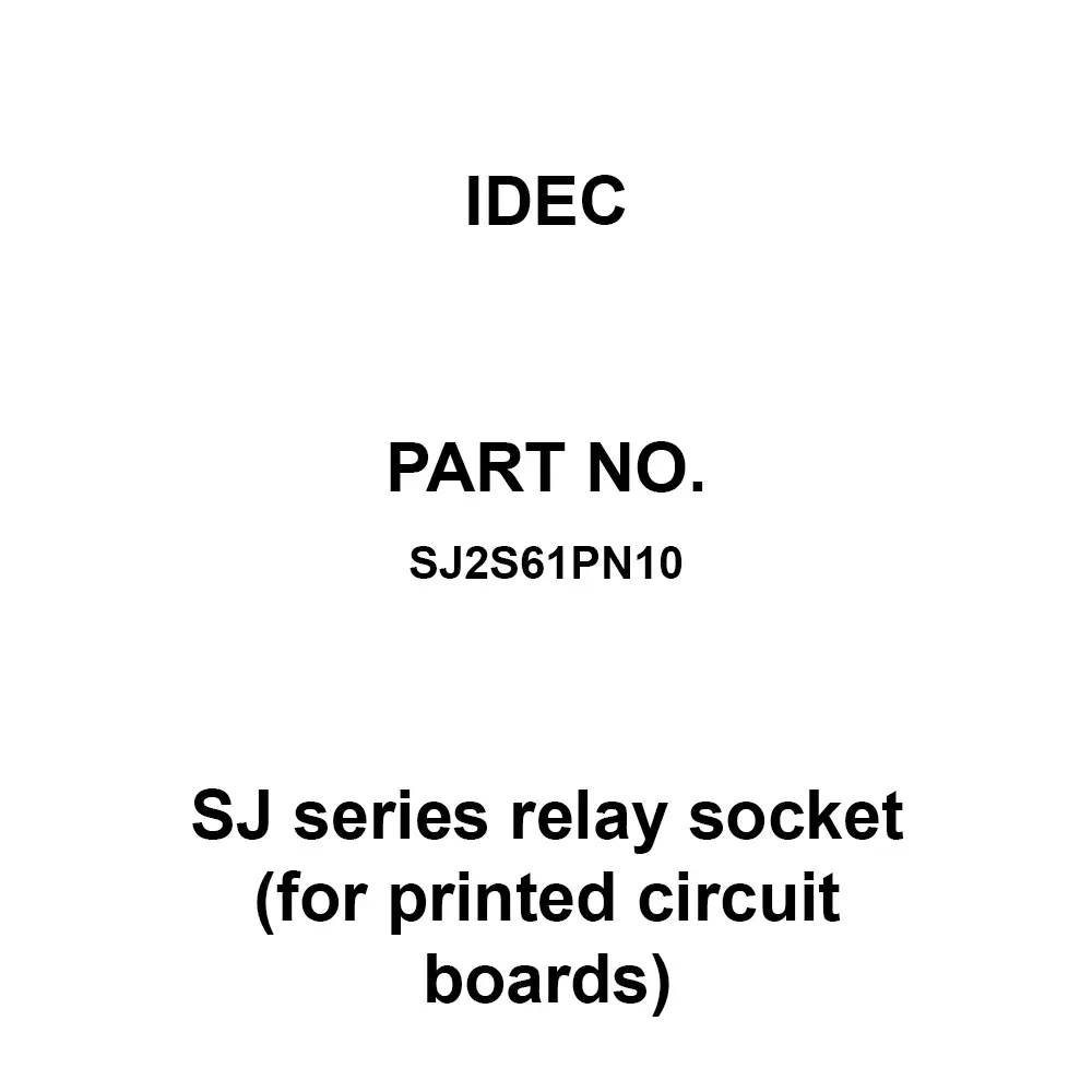 Buy IDEC Sj Series Relay Socket (For Printed Circuit Boards ...