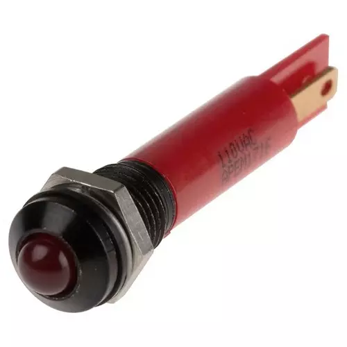 Buy RS PRO Red Panel Mount Indicator 110V AC, Mounting Hole Size 8 mm ...