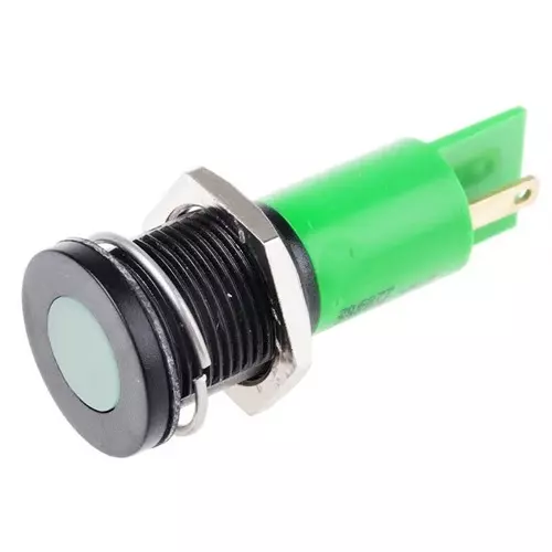 Buy RS PRO Green Panel Mount Indicator 230V AC, Mounting Hole Size 16 ...