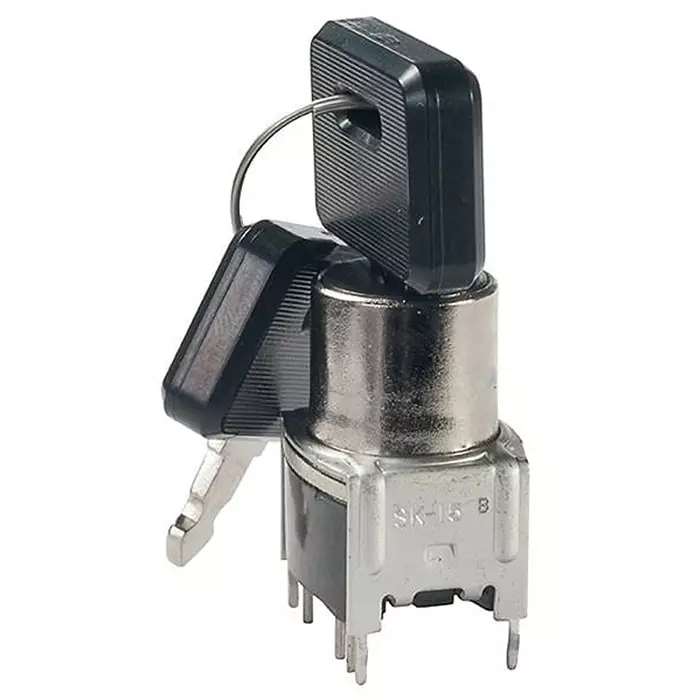 Buy NKK SWITCHES Keylock Switch Non-Illuminated Pin Termination SPDT 2 Position, SK15BG13 Online ...