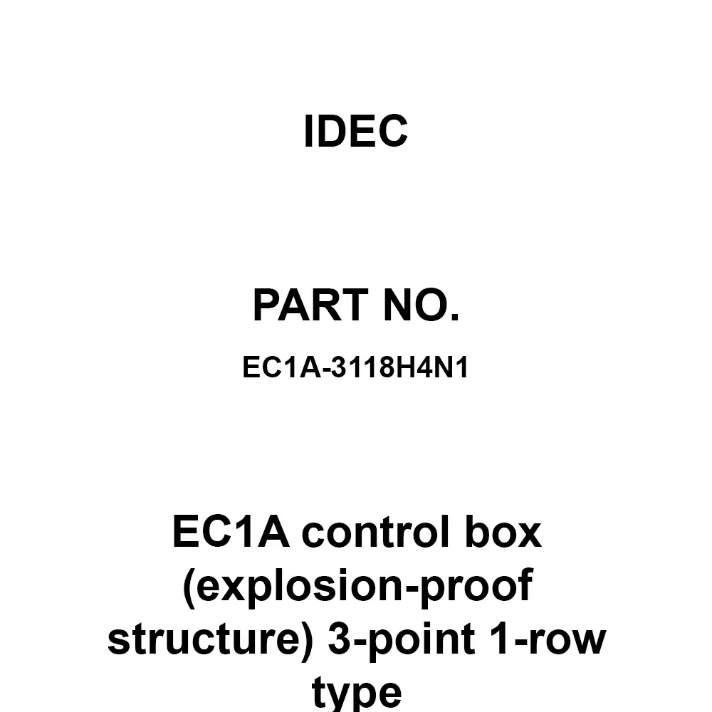 Buy IDEC EC1A control box (explosion-proof structure) 3-point 1-row ...