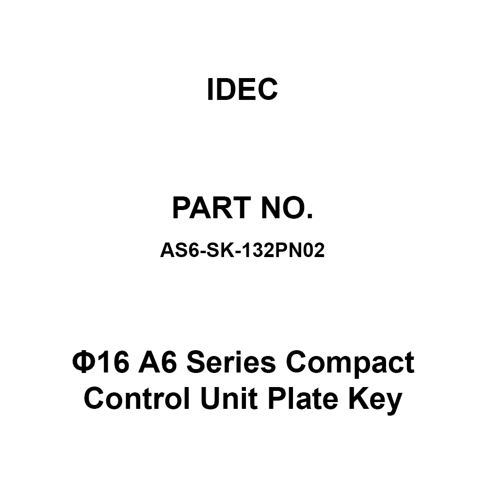 Buy IDEC Φ16 A6 Series Compact Control Unit Plate Key Board Key Brass ...