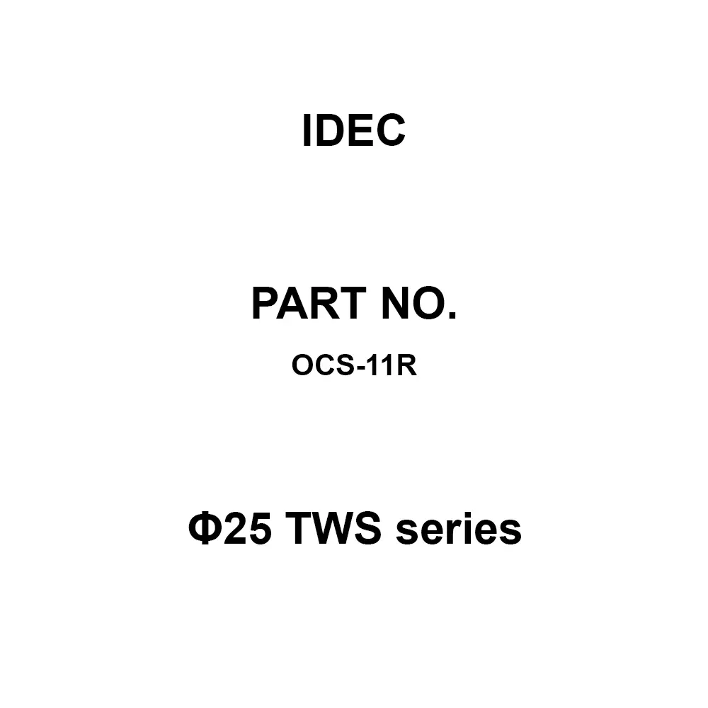 Buy IDEC Φ25 TWS Series Button Cover Made Of Rubber (Nitrile), OCS-11R ...