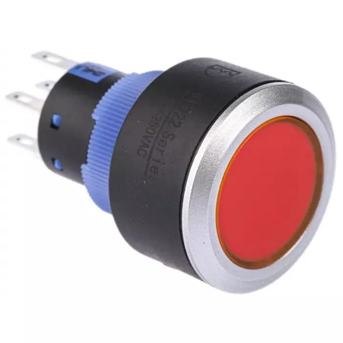Buy RS PRO Illuminated Push Button Switch Momentary 22.2 mm DPDT Red ...