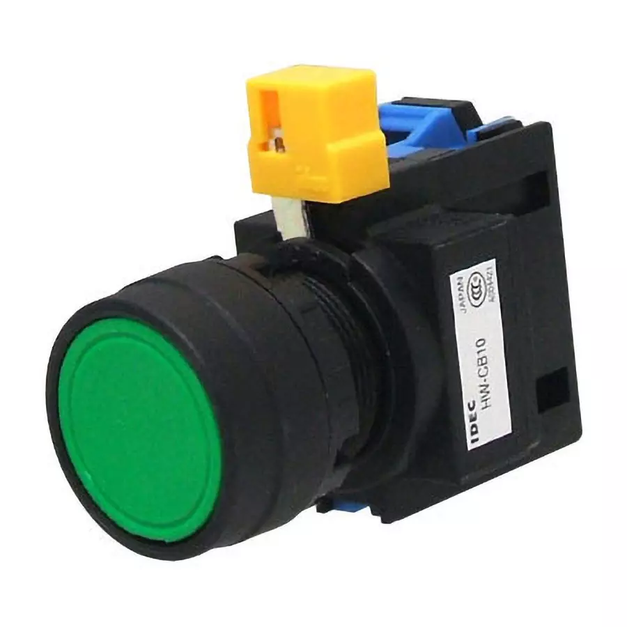 Buy IDEC HW Series Flat Type Push Button Switch Φ22 mm, HW1B-A101G ...