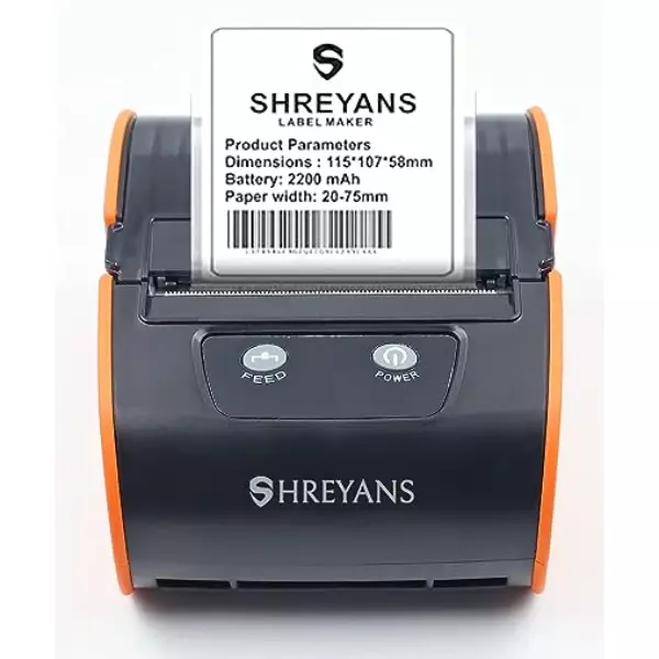 Buy Shreyans Thermal Label Printer Size 3 inch with Bluetooth amd USB ...