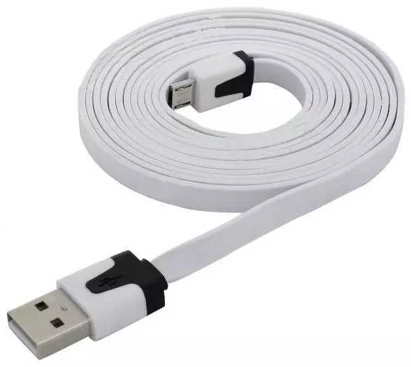 Buy Callmate Charging Cable Rub flat for Micro Usb White 10000881 ...