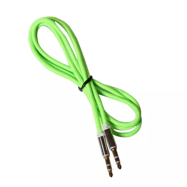 Buy Callmate AUX to AUX Cable Fabric Green 10002844 Online in India at ...