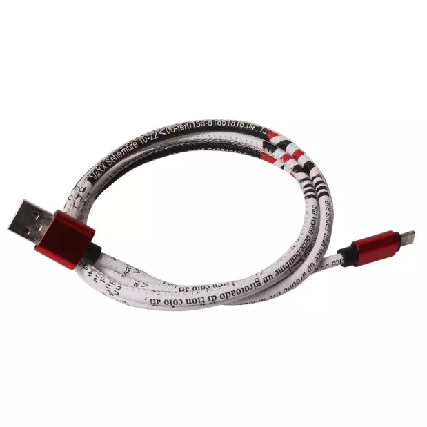 Buy Callmate Leather Printed Data Cable For iPhone 5 & 6 Red 10002929 ...