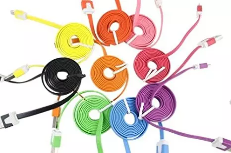 Buy Callmate Charging Cable Rub flat for IPhone 4 Multicolor 10000871 ...