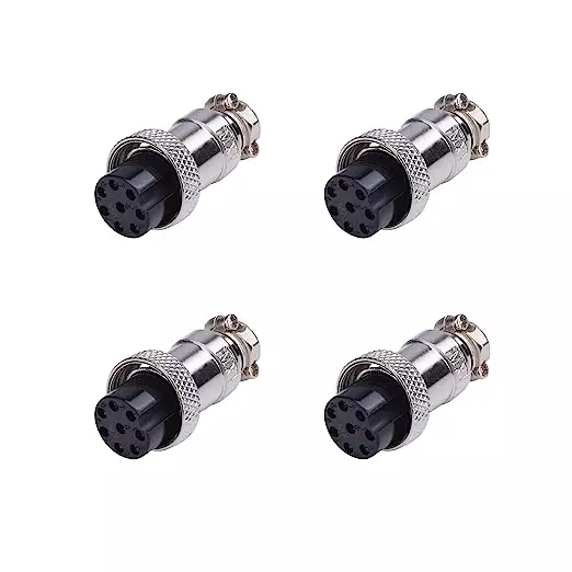 Buy Mx 405 M-16 Mic Male Connector 8 Pin Plug (Pack of 4) Online in ...