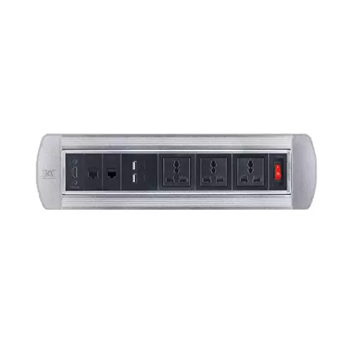 Buy MX Desktop Pop Up Box/Cable Cubby with Switch MX 7001A (Silver ...
