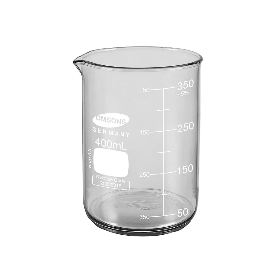 Buy Omsons Germany 400 ml Class A Clear Beaker with Spout 240/8 Pack of ...