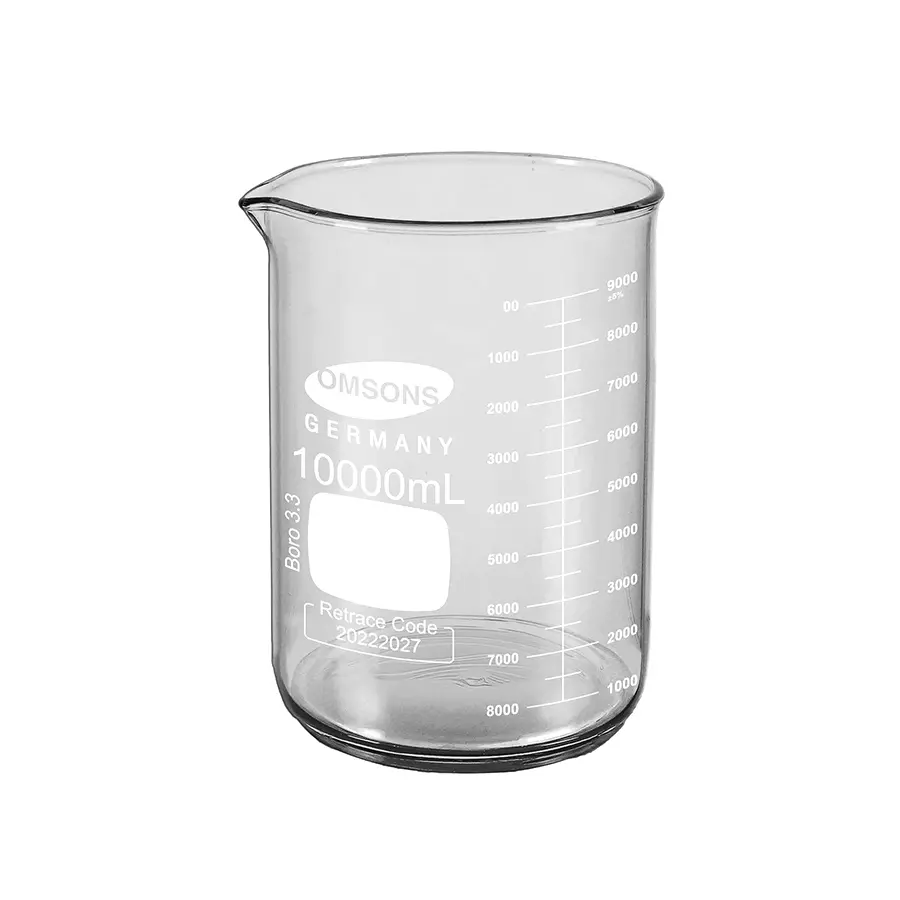 Buy Omsons Germany 10000 ml Class A Clear Beaker with Spout 240/15 ...