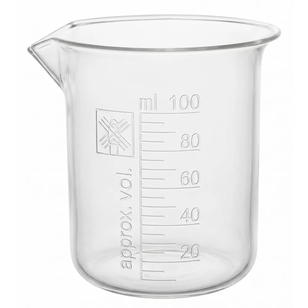 Buy WKM Polypropylene Beaker Durable 100 ml Capacity 5 ml Graduations ...