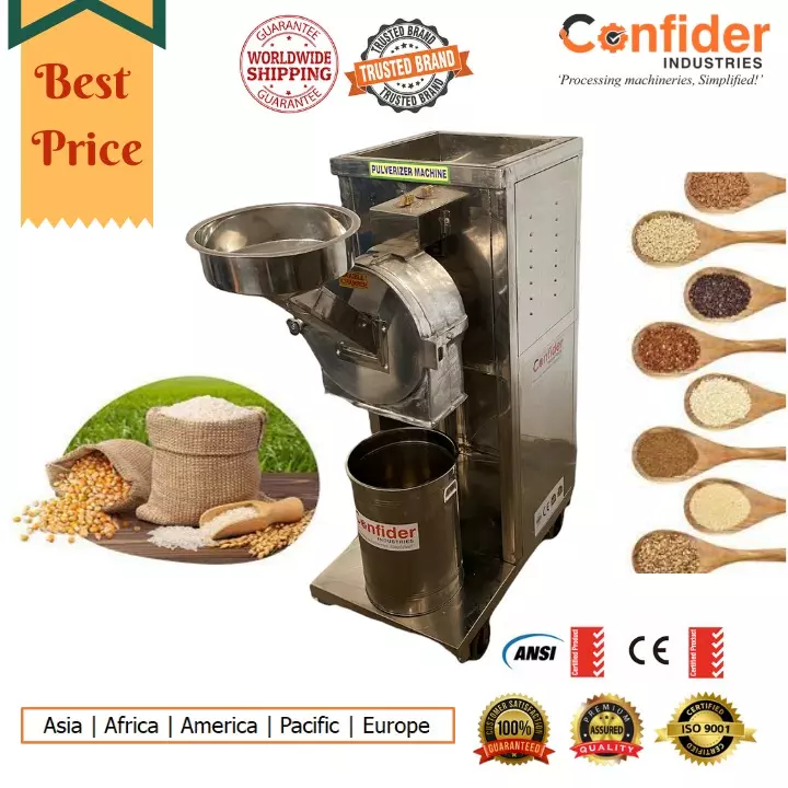 Buy Confider 5 HP Stainless Steel 2 in 1 Double Chamber Pulverizer Dry ...