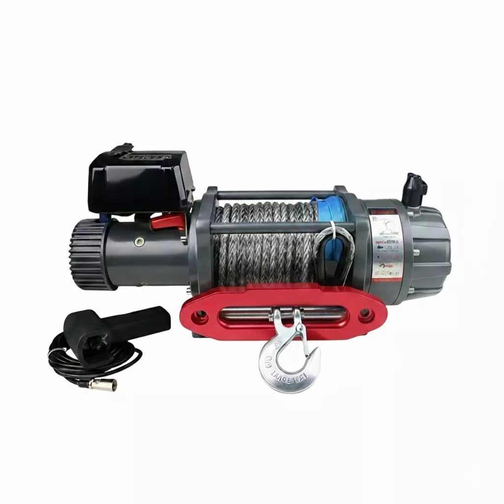 Buy Voltz Electric Winch with 10.2 mm x 26.5 m Synthetic Rope, 8.2 HP ...