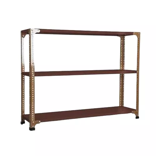 Buy Spacious Luggage Rack Iron Dark Chocolate 3 Shelves 12x36x35 inch ...