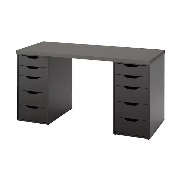 Buy Ikea Lagkapten/Alex Series Desk Dark Grey/Black-Brown s39431918 ...