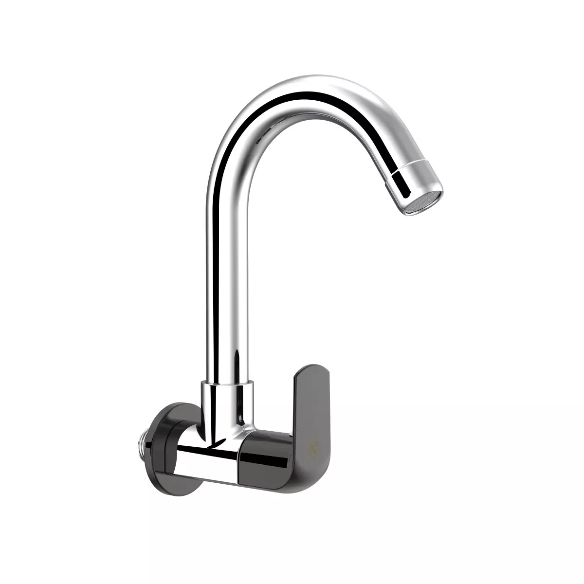 Buy RN Solitaire Pro Dual Sink Tap With Swivel Spout & Flange Black ...