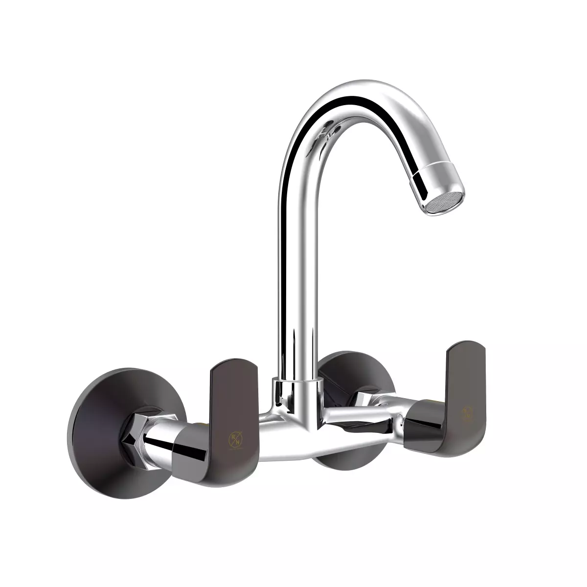 Buy RN Solitaire Pro Dual Sink Mixer Tap With Swivel Spout Black Chrome ...
