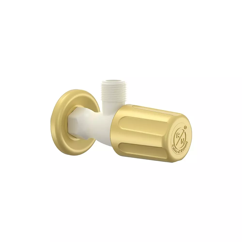 Buy RN Angle Tap With Flange PTMT Ivory Bright Gold 1/2 Inch (15 mm ...