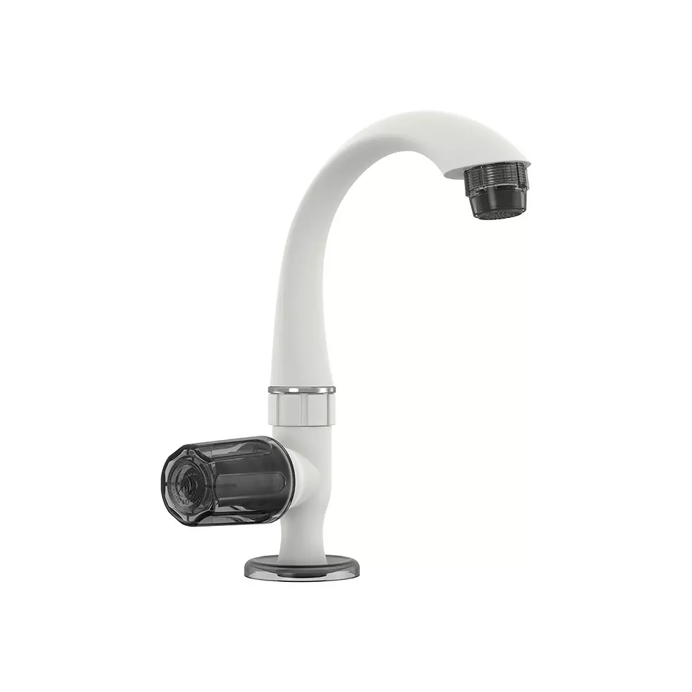 Buy RN Foam Flow Mini Swan Neck Tap With Flange Table Mounted PTMT ...