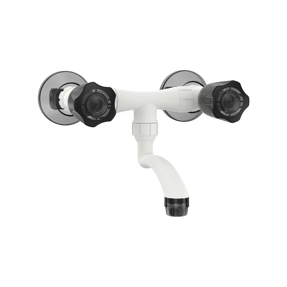 Buy RN Wall Mixer Non Telephonic Tap PTMT White Charcoal 1/2 Inch (15 ...