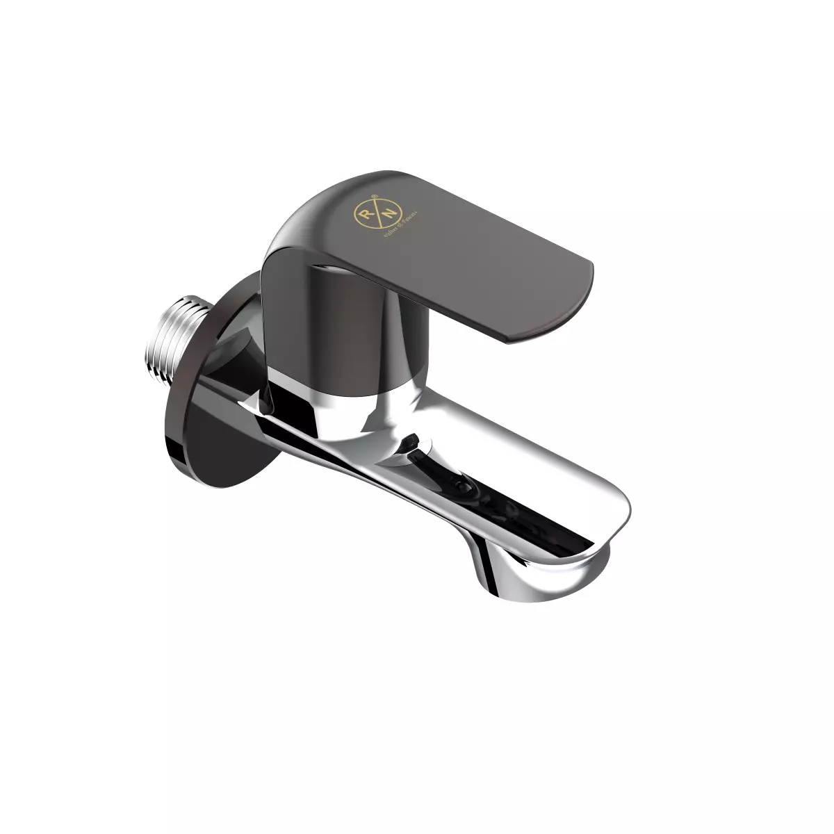 Buy RN Solitaire Pro Dual BIB Tap With Flange Black Chrome 1/2 Inch (15 ...
