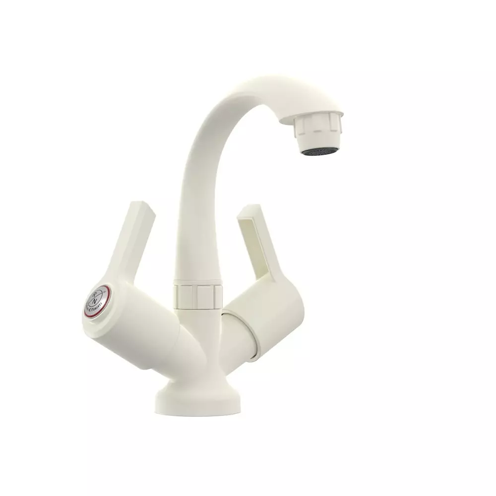 Buy RN Foam Flow Center Hole Basin Mixer Tap PTMT Ivory 1/2 Inch (15 mm ...