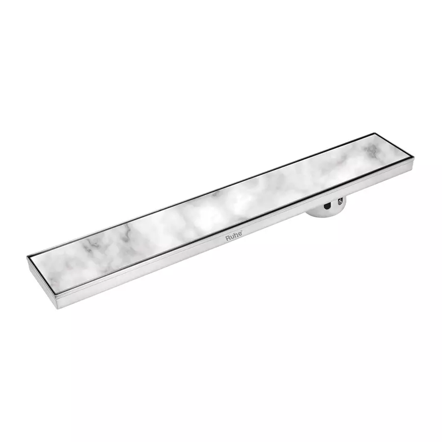 Buy Ruhe 18x4 inch Shower Drain Channel with Collar, Stainless Steel ...