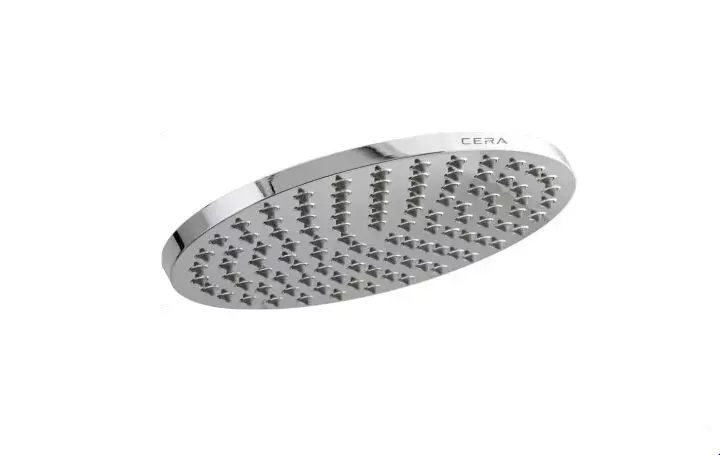 Buy Cera 4 Inch Square Brass Silver Wall Mount Overhead Rain Shower ...