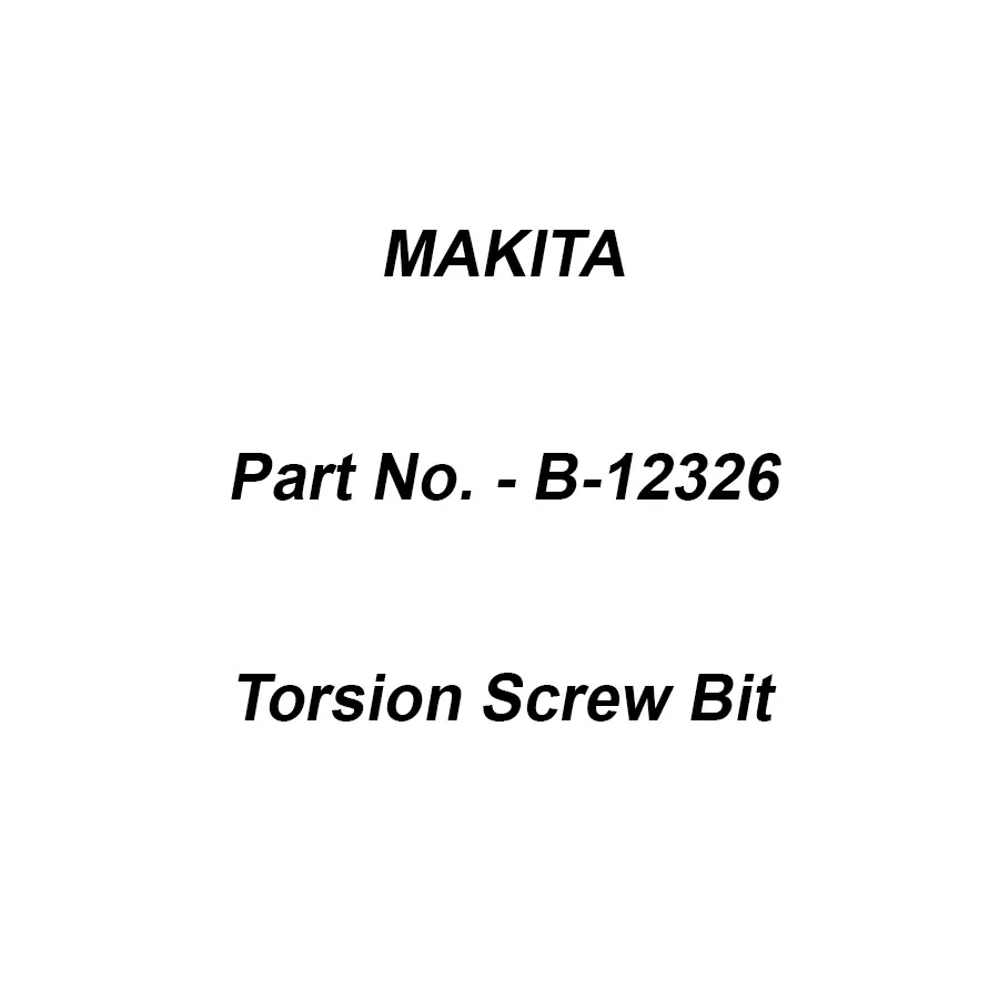 Buy Makita Torsion Screw Bit Size 2-85 mm, Part No B-12326 Online in ...