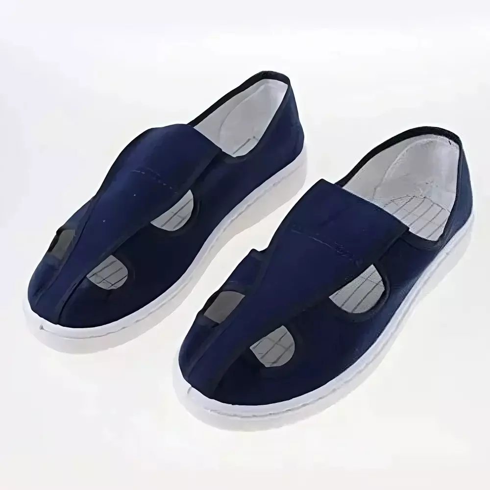 Buy GLOBALSS Canvas ESD Shoes Blue Color Four Hole Type 10 Size Online ...