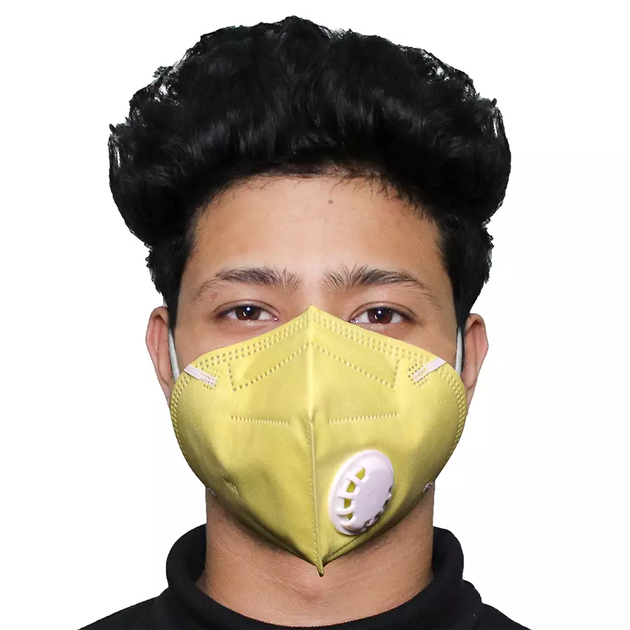 Buy Oriley V-N95 5 Layer Disposable Face Mask with Nose Pin Yellow V ...