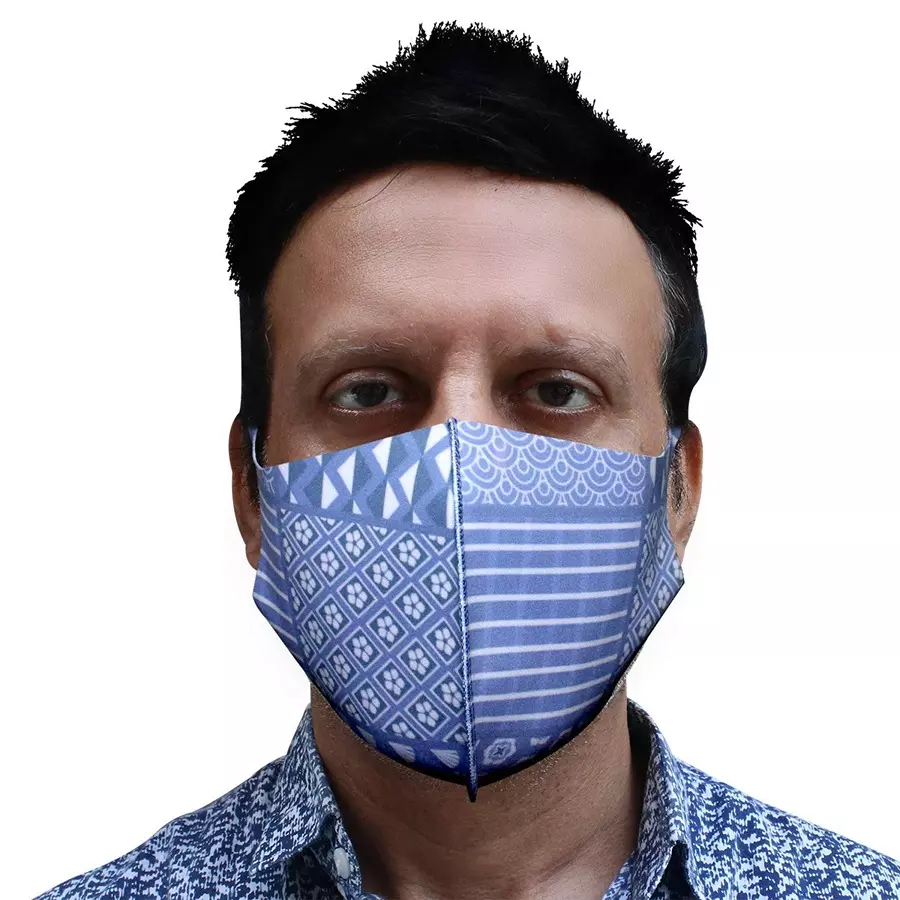 Buy ORILEY OA5083 Universal Unisex Reusable Face Mask Blue Online in ...