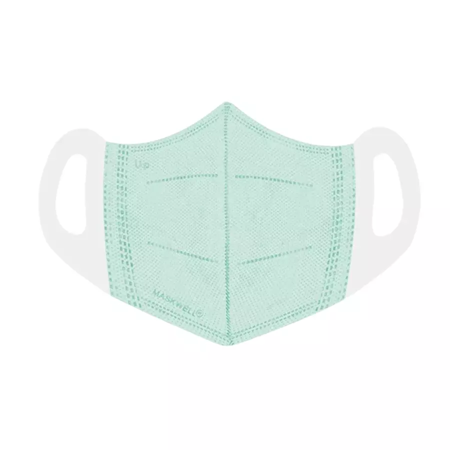 Buy Maskwell Medical Green Non-Woven 4 Layers Disposable 3D Face Masks ...