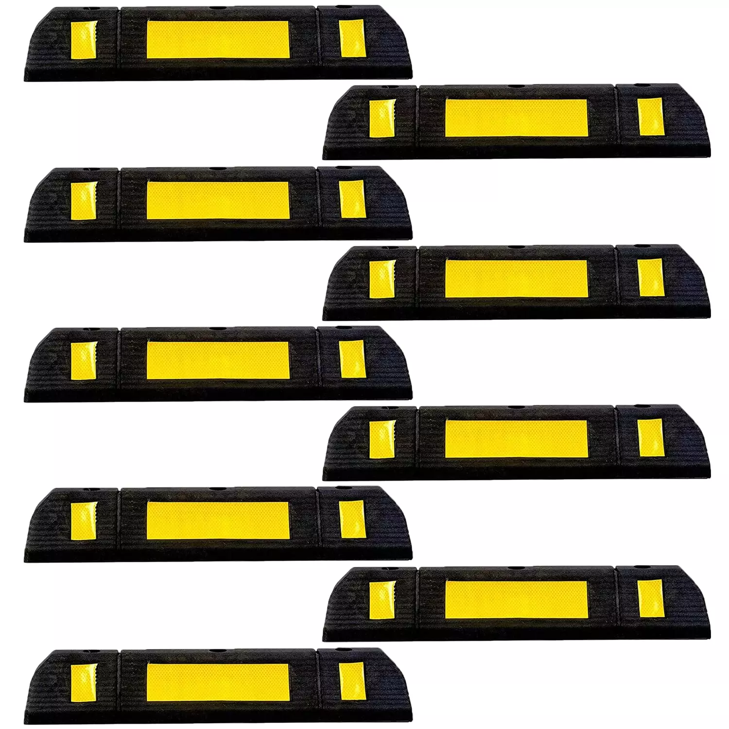 Buy Ladwa Size 500 mm Car Wheel Parking Stopper Rubber Yellow & Black ...