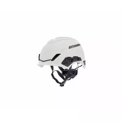 Buy MSA Safety White Safety Helmet with Chin Strap Ventilated, 10212394 ...