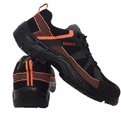 Buy Karam Flytex FS 210 Fly Knit Fiber Toe Cap Orange & Black Sporty ...