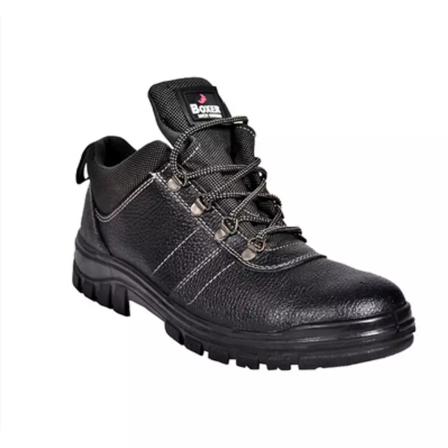Buy Coogar Boxer Single Density Steel Toe Black Leather Safety Shoes ...