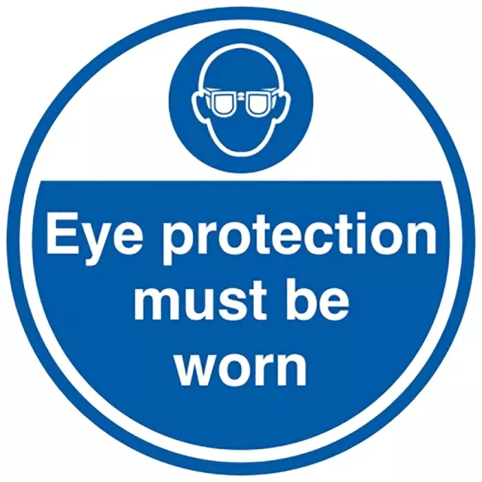 Buy RS PRO Vinyl Mandatory Eye Protection Sign With English Text ...