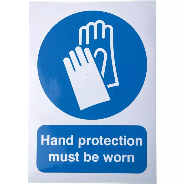 Buy RS PRO Vinyl Mandatory Hand Protection Sign With English Text ...