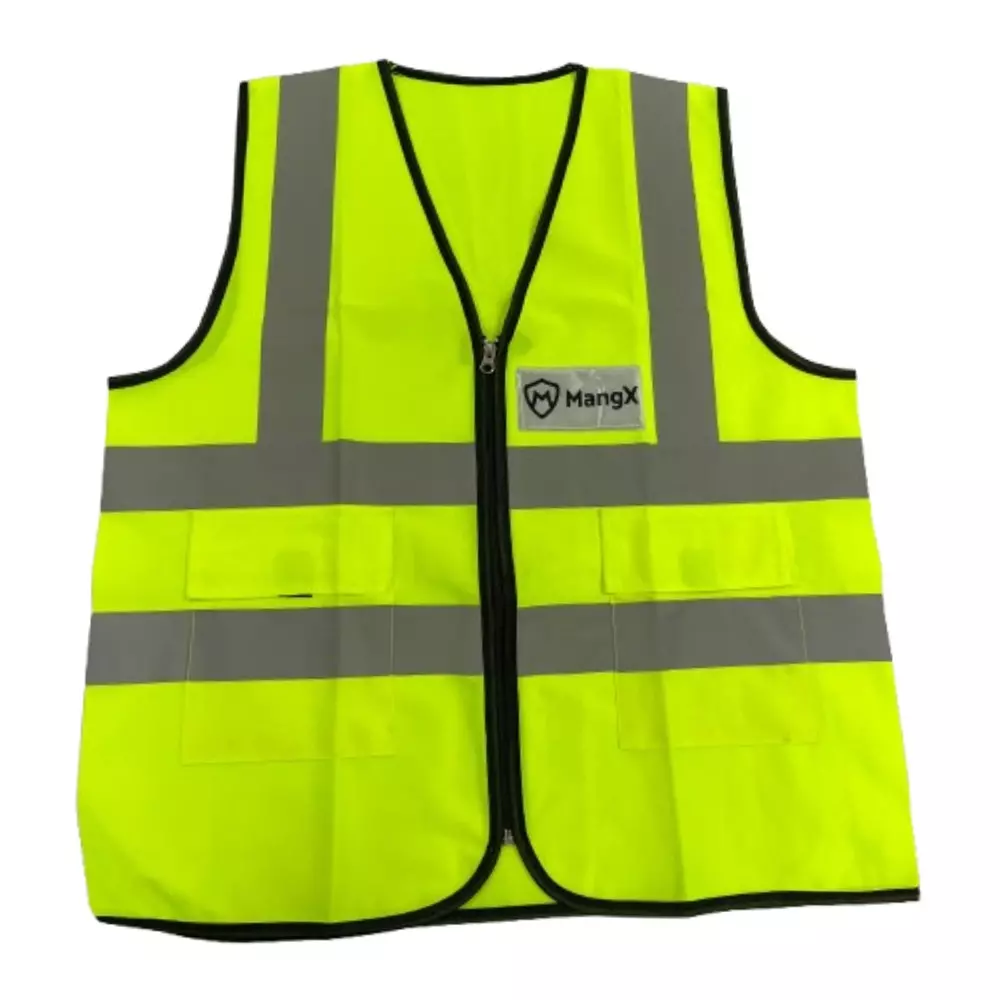 Buy MangX Polyester Safety Jacket 120 GSM Reflective Tape Green, MX ...