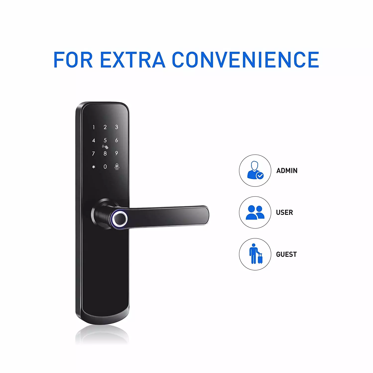 Buy Ozone Black Finish Smart Digital Door Lock with Gateway (OZ-FDL-04 ...