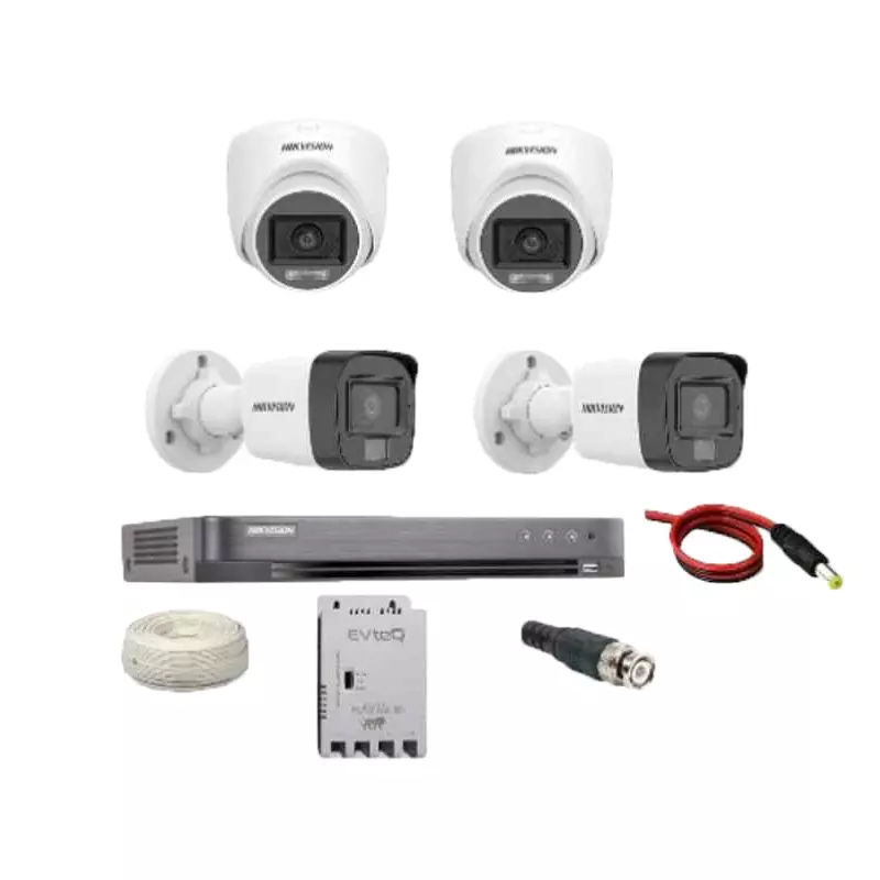 Buy HikVision EVteQ 5 MP 20 m Smart Dual-Light Built-in Mic 2 Dome & 2 ...