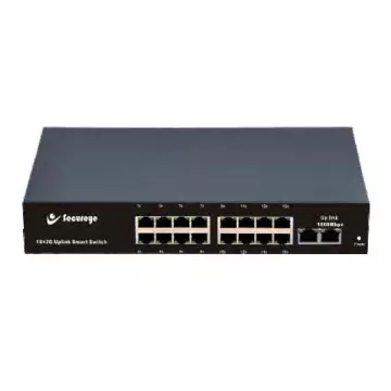Buy Secureye 20 Port PoE Switch S-16GE-2UG-2UF-250W Online in India at ...
