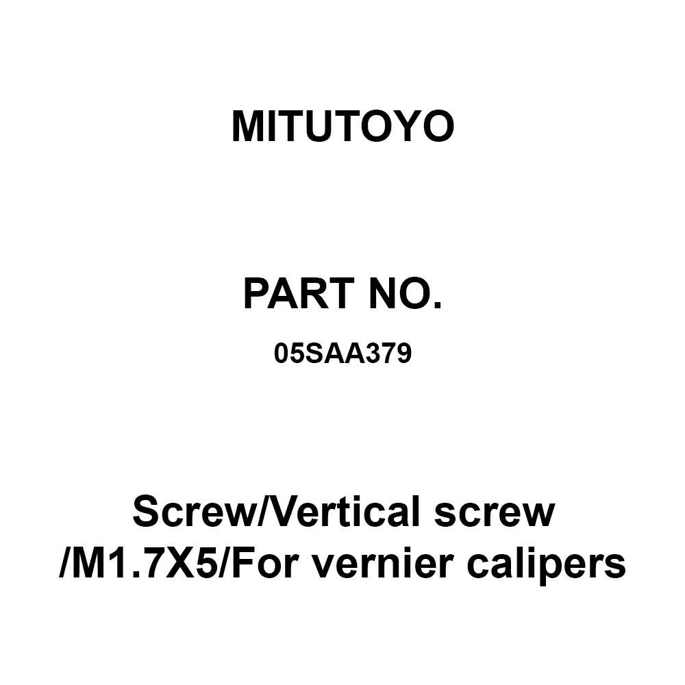 Buy Mitutoyo Screw/Vertical screw/M1.7X5/For Vernier Calipers for ...